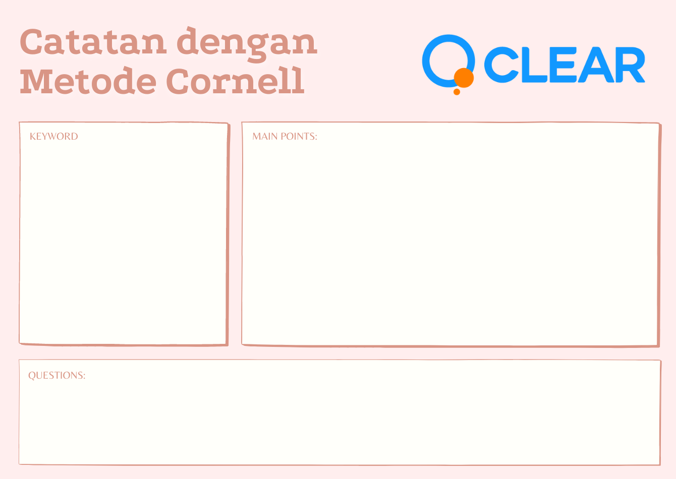 Catatan dengan Metode Cornell - Clear Indonesia News