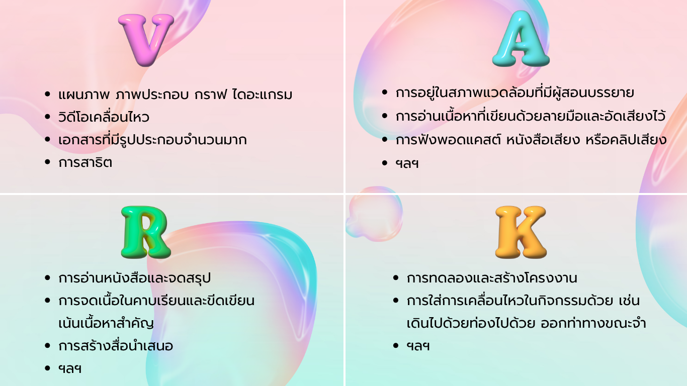 มาค้นหาสไตล์การเรียนที่ใช่ ด้วยVARK Model - Clear Thailand News